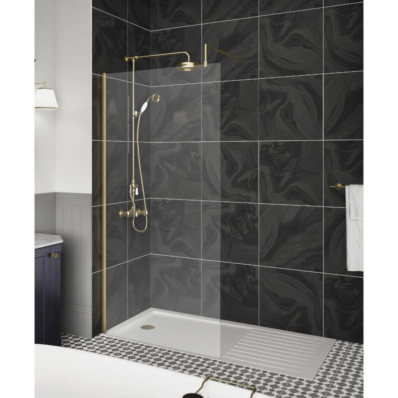 Brushed Brass / Gold Wet Room Shower Panels – BathLab