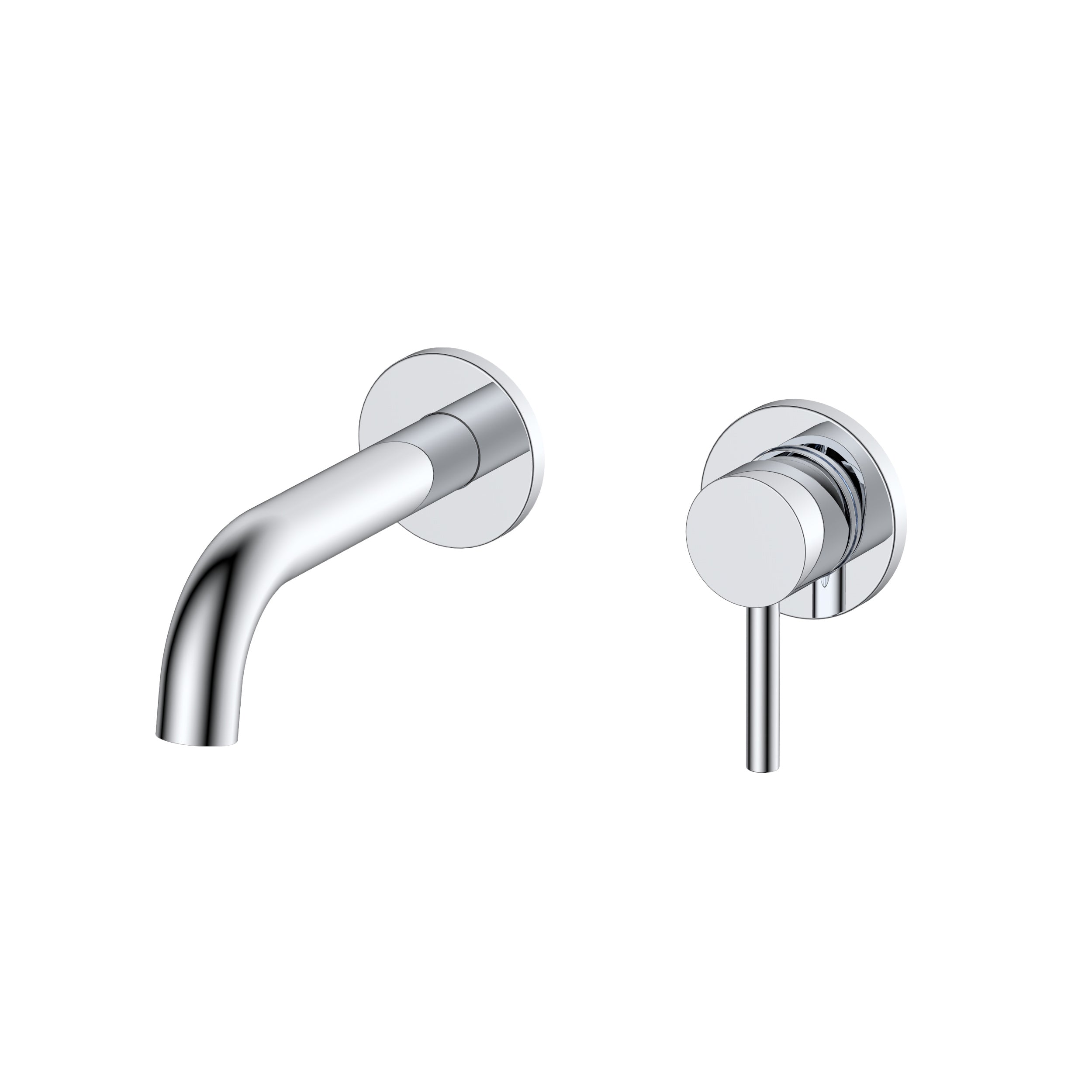 Lux Wall Mounted 2 Hole Basin Mixer - Chrome – BathLab