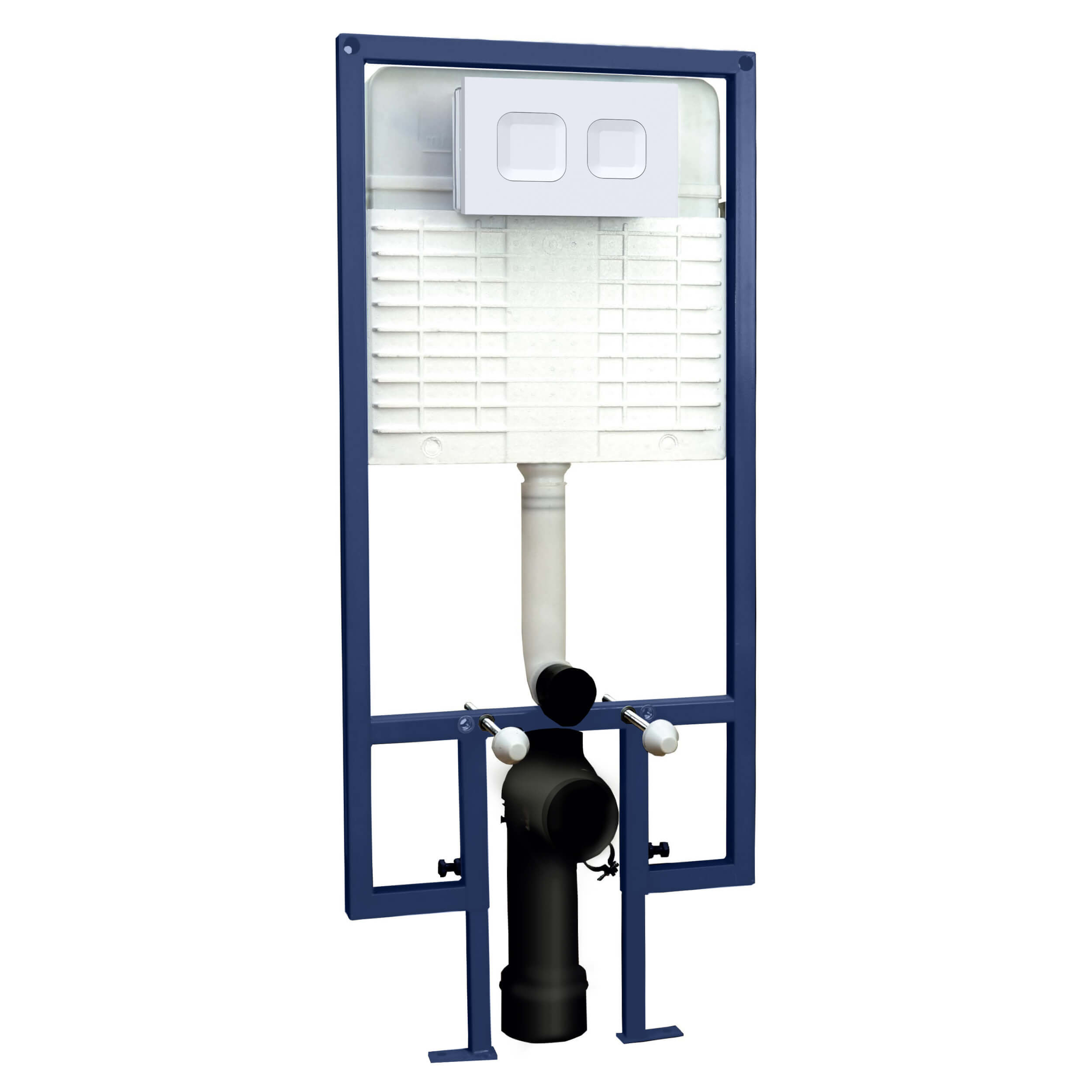 Standard Height Wall Hung Toilet Frame with Concealed Cistern & White ...