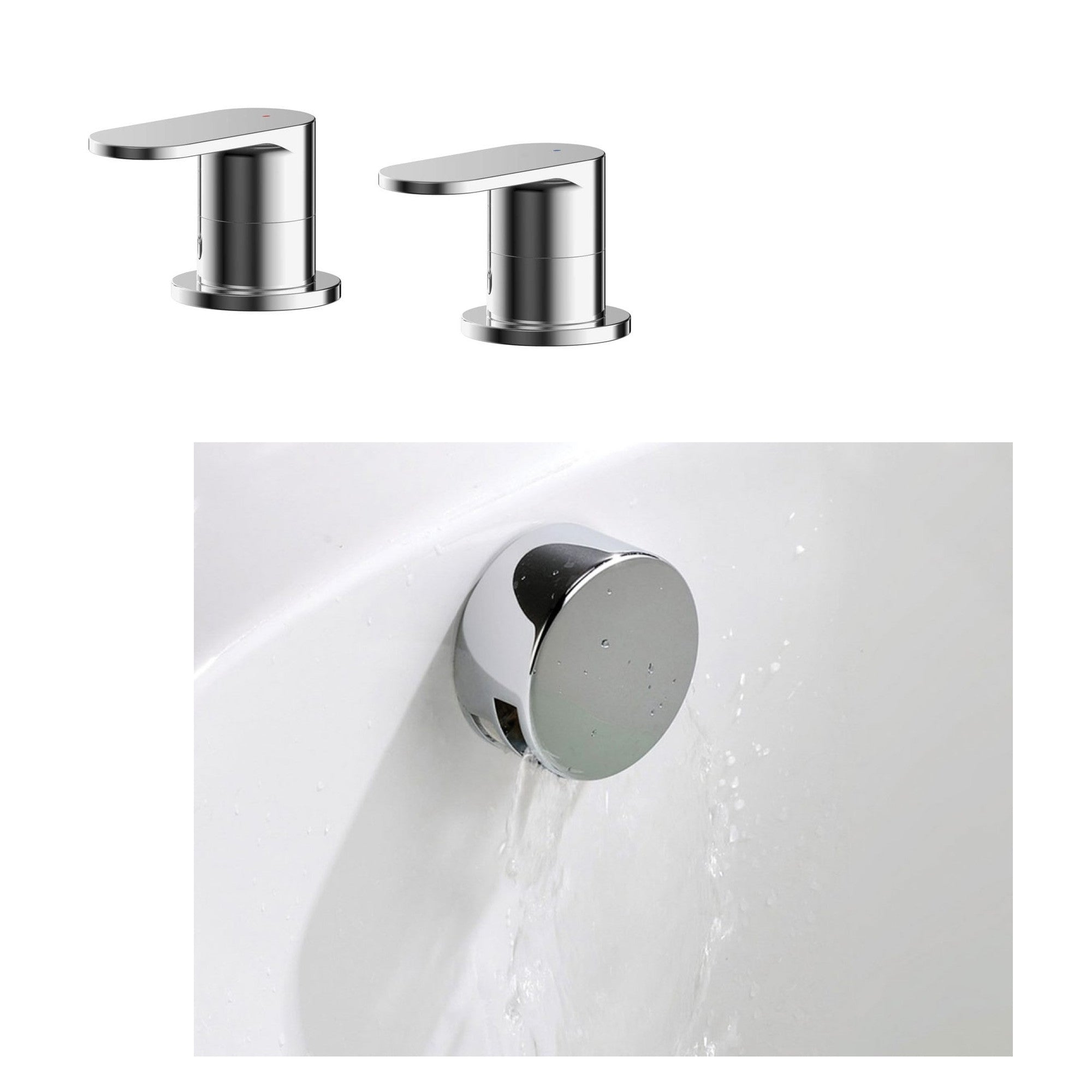 Capri Bath Valves & Overflow Filler Waste Set - Chrome – BathLab