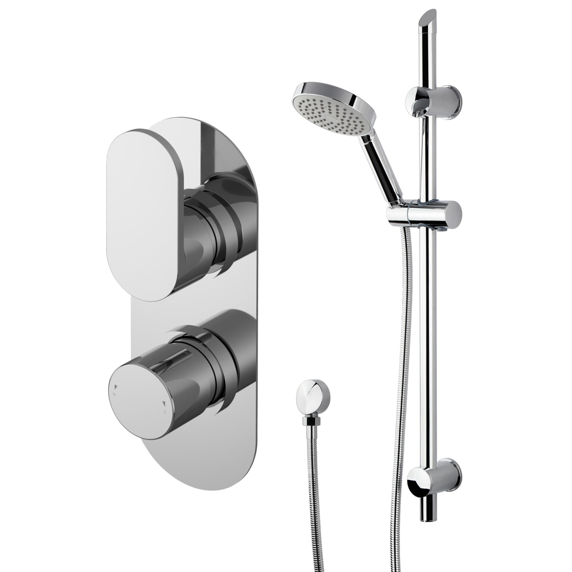 Capri Concealed Shower Package With Rail Kit - Chrome – BathLab