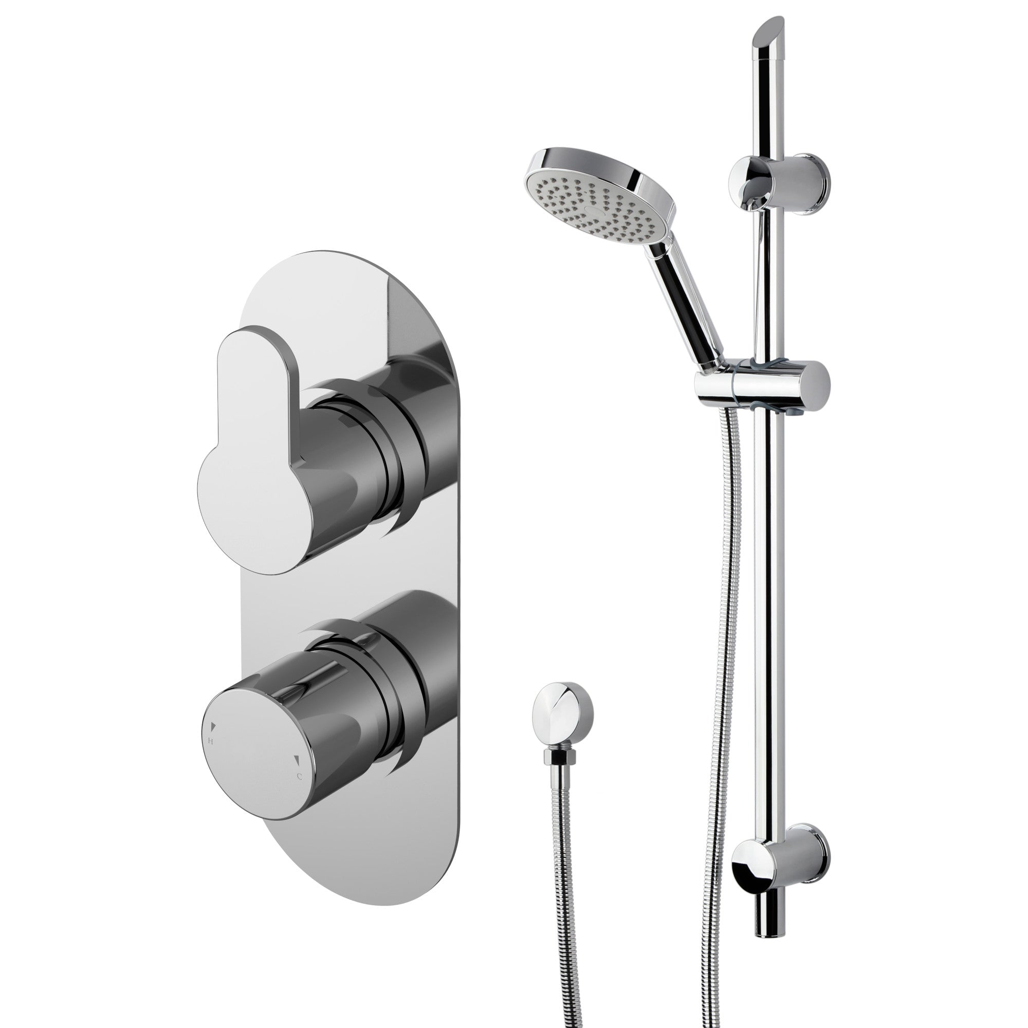 Lana Concealed Shower Package With Rail Kit - Chrome – BathLab