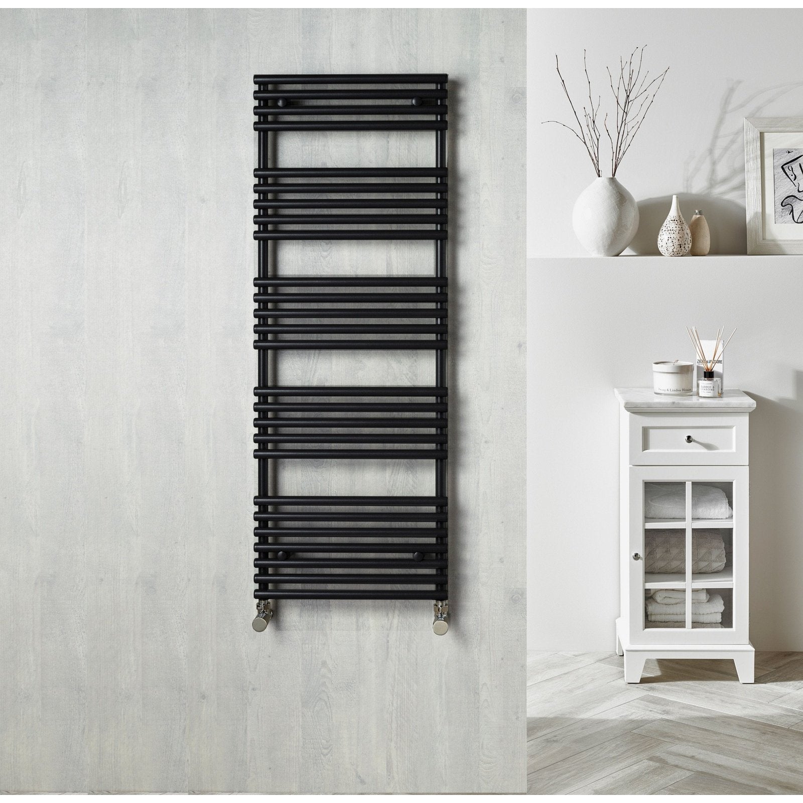 Lana Matt Black Dual Fuel Heated Towel Radiator – BathLab