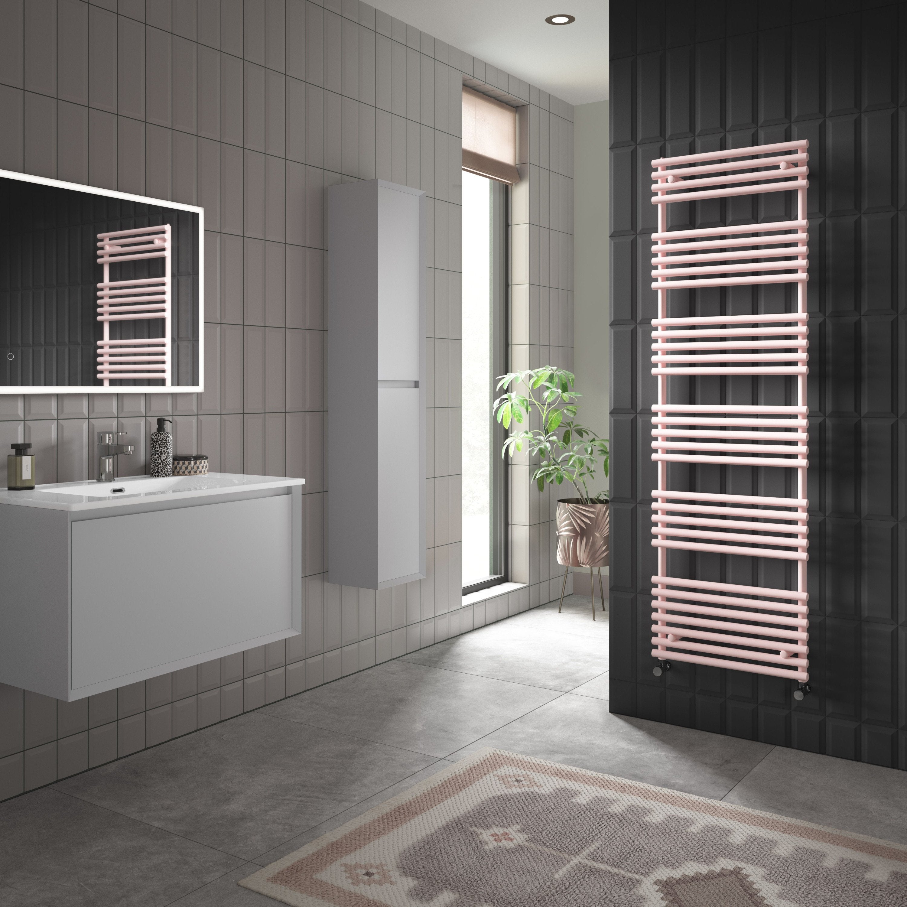 Lana Blush Pink Heated Towel Radiator – BathLab