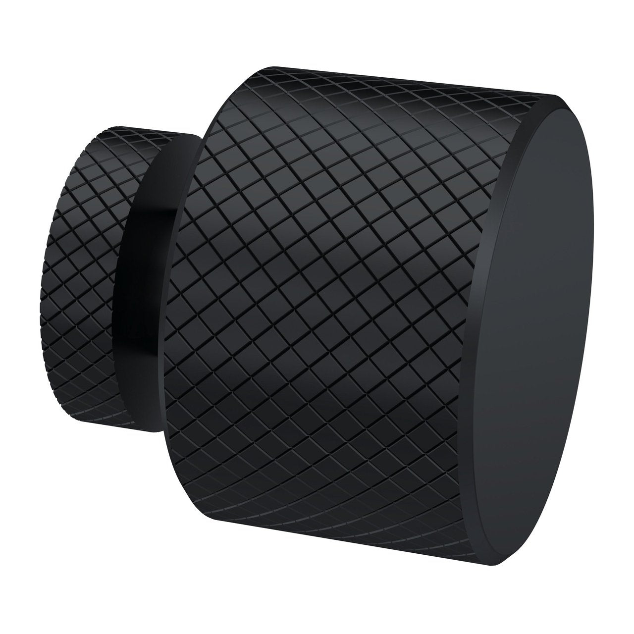 Knurled Furniture Knob Handle - Matt Black – BathLab