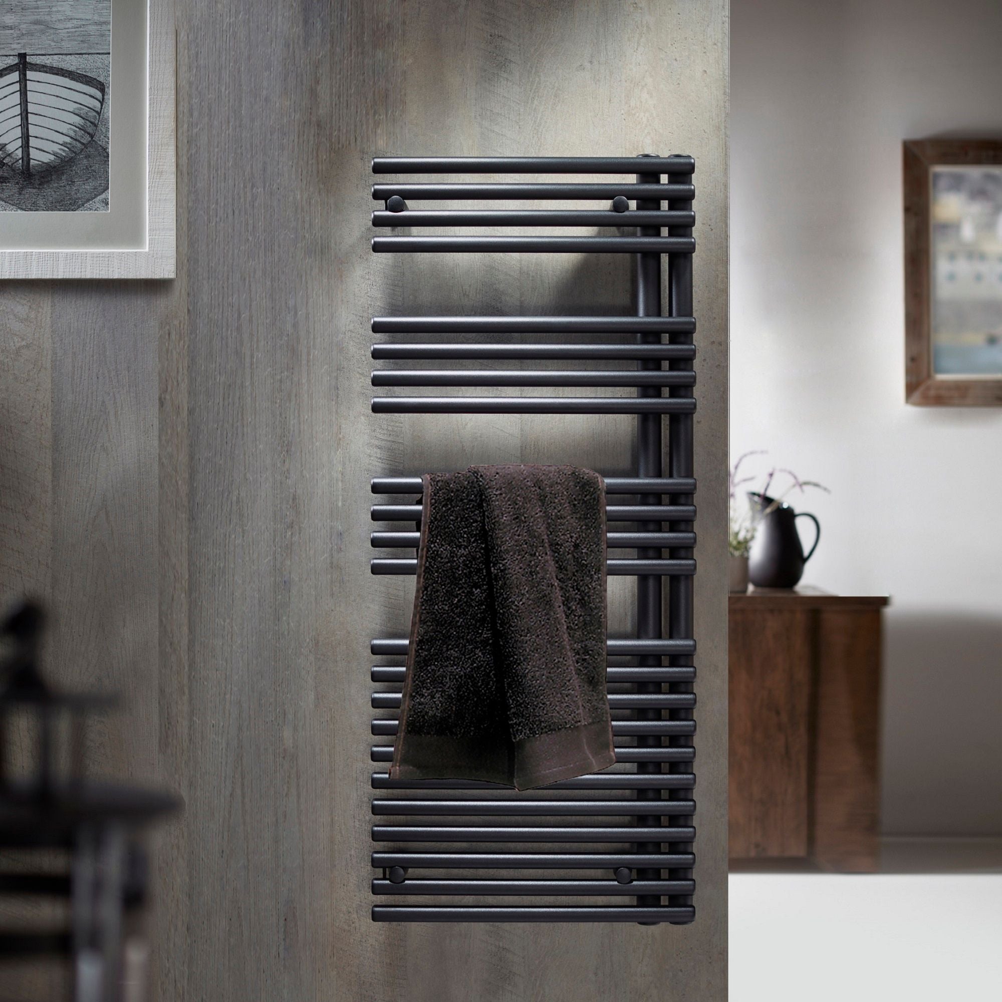 Capri Anthracite Heated Towel Radiator – BathLab